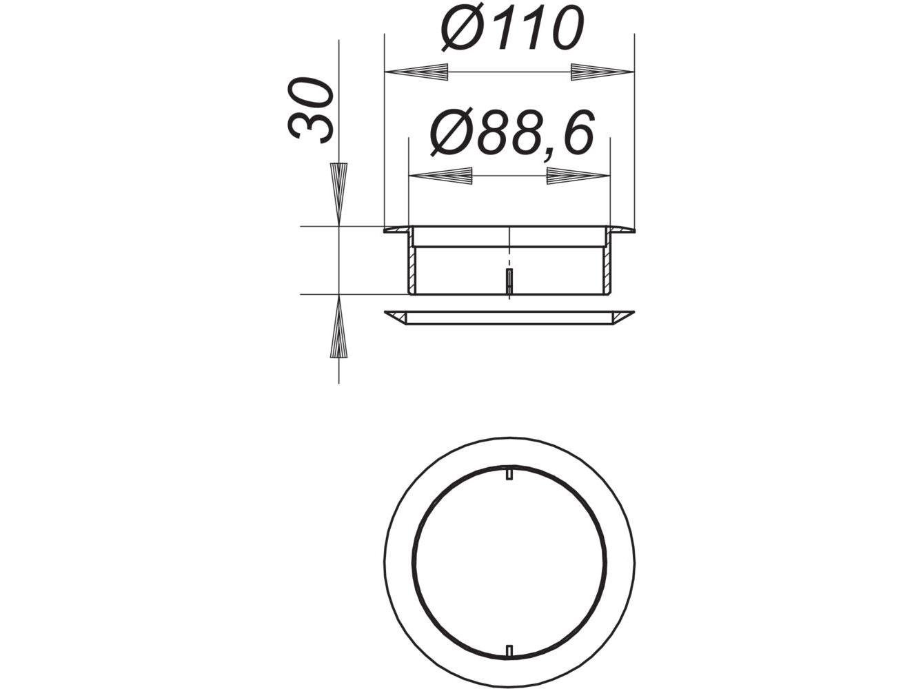 Threaded valve ORIO II, 30 mm