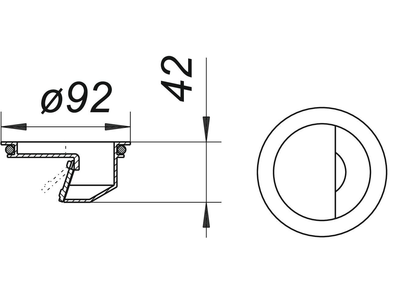 self-closing flap-valve S 10, d: 92 mm