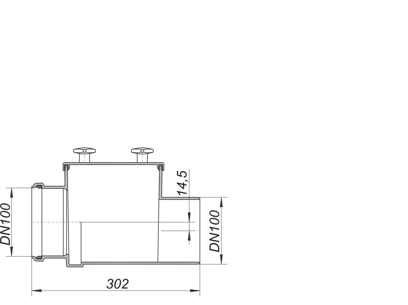 rodding access Stausafe R, DN 100