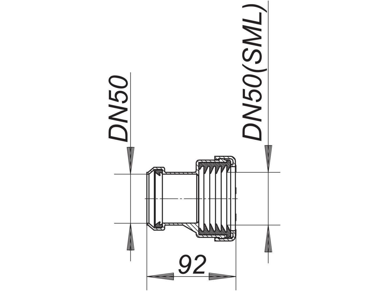 pipe coupling HT/SML, DN 50/DN 50 SML